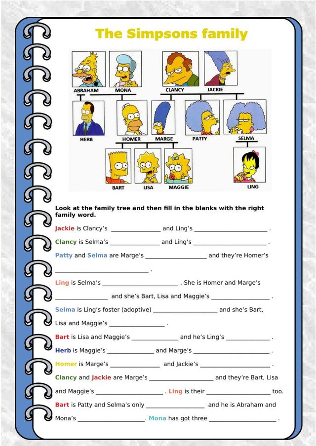 The Simpsons family activity | Quizalize